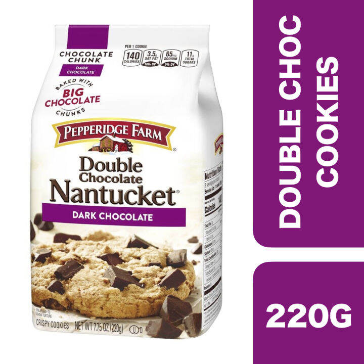 Pepperidge Farm Double Dark Chocolate Nantucket Cookies 220g ++ เปป ...