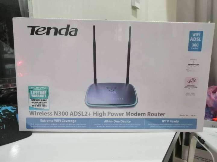 Tenda DH301 Wireless N300 ADSL2+ High Power Modem Router | Lazada.co.th