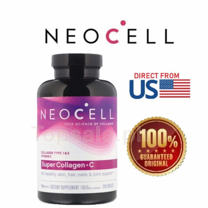 NEW NeoCell Super Collagen Type 1 and 3 plus C Tablets Bottle of 250 ...