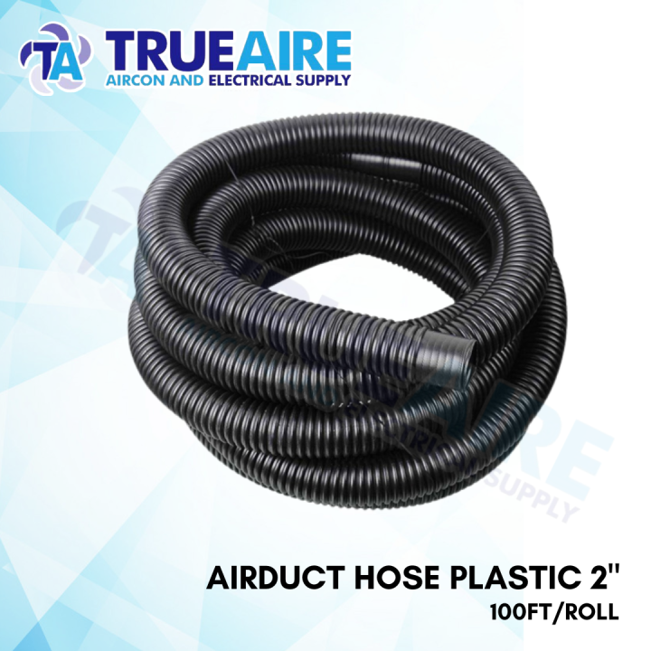 TRUE AIRE CAR AIRCON AIRDUCT HOSE PLASTIC HARD BLACK 100ft ROLL | Lazada PH