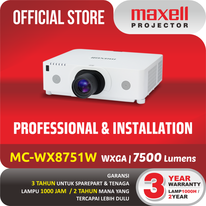 MAXELL PROJECTOR MC-WX8751W || PROJECTOR UNTUK STACKING, EDGE BLENDING ...