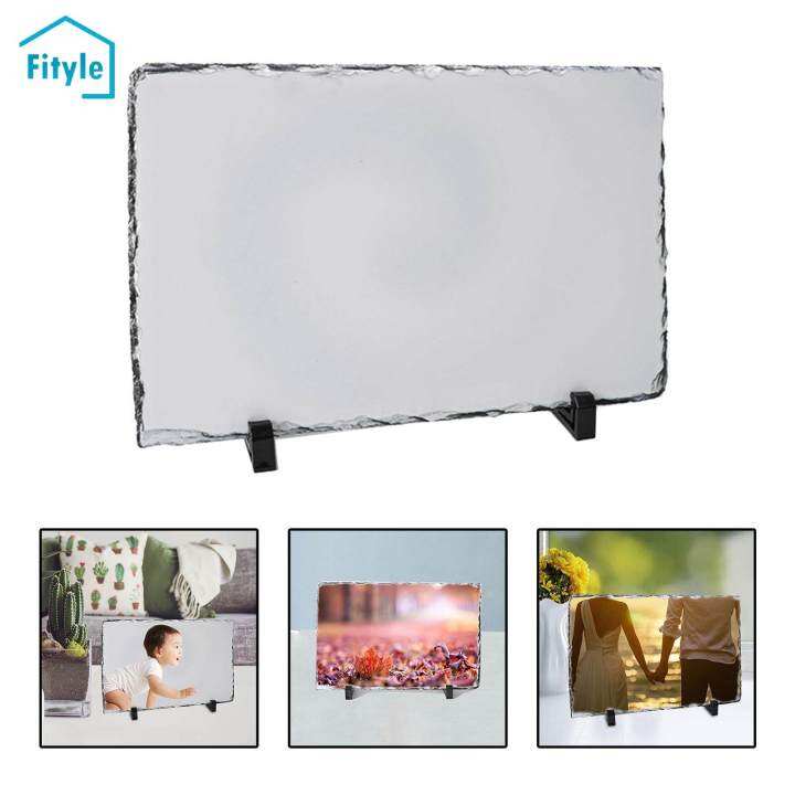 Fityle Sublimation Blank Rock Slate Photo Plaque Rectangular Printable ...