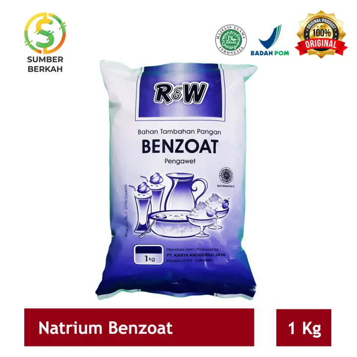 Natrium Benzoat Pengawet Makanan Minuman Rajawali R&W RW 1 kg | Lazada ...