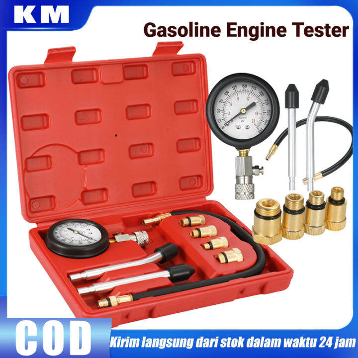 8Pcs Set Tester Kompresi Silinder Profesional Bensin Gas Engine ...