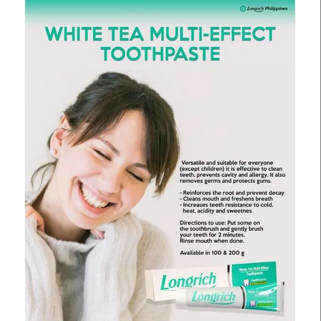 Longrich White Tea Multi-Effect Toothpaste | Lazada PH