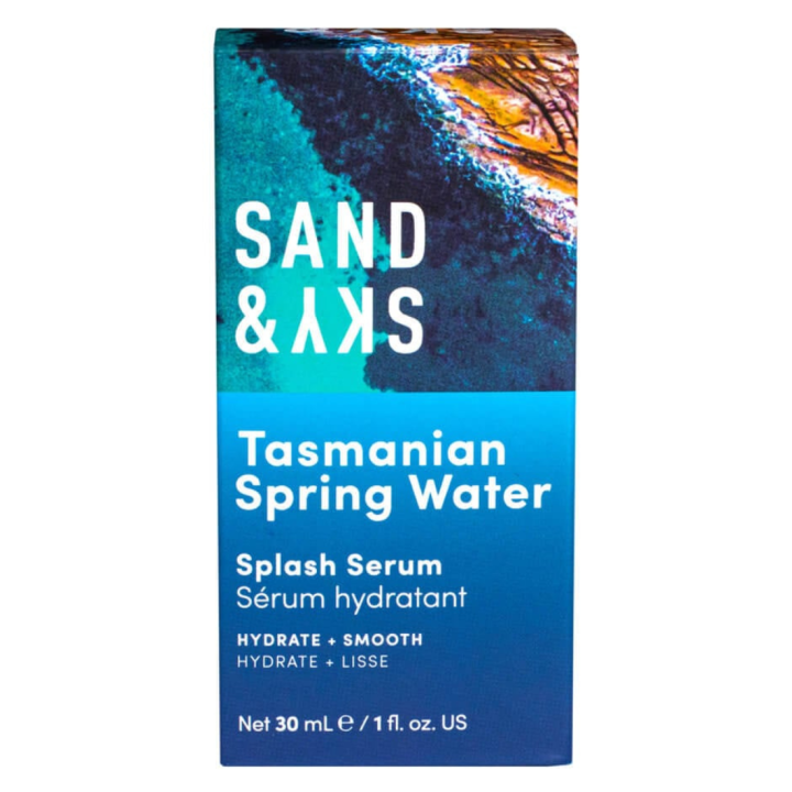 Sand & Sky Tasmanian Spring Water Splash Serum Hydratant 1 Fl Oz (30ml ...