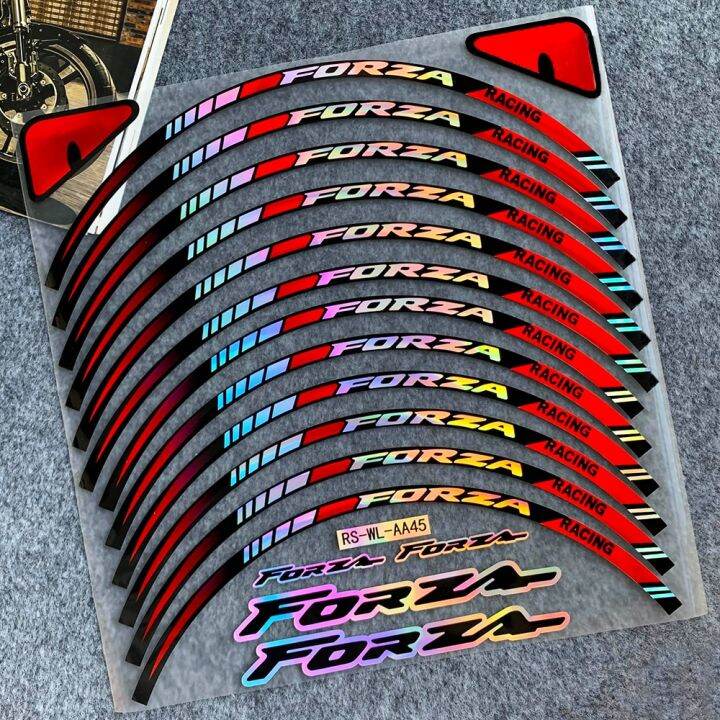 Motorcycle Wheel Sticker Reflective Rim Scooter Hub Strips Decal ...