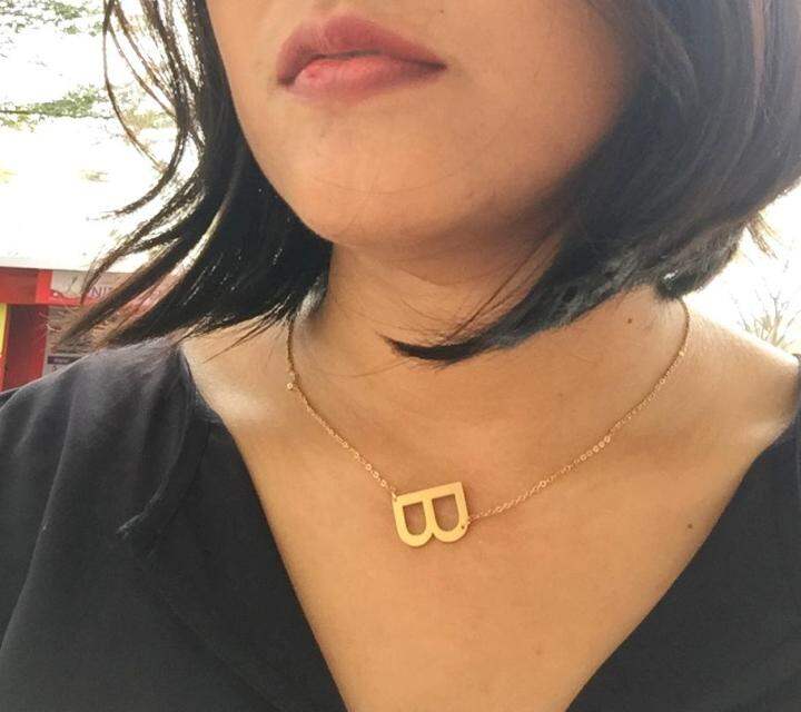 Lan’z Kalung Liontin Huruf B Titanium Anti Karat ( emas) | Lazada Indonesia
