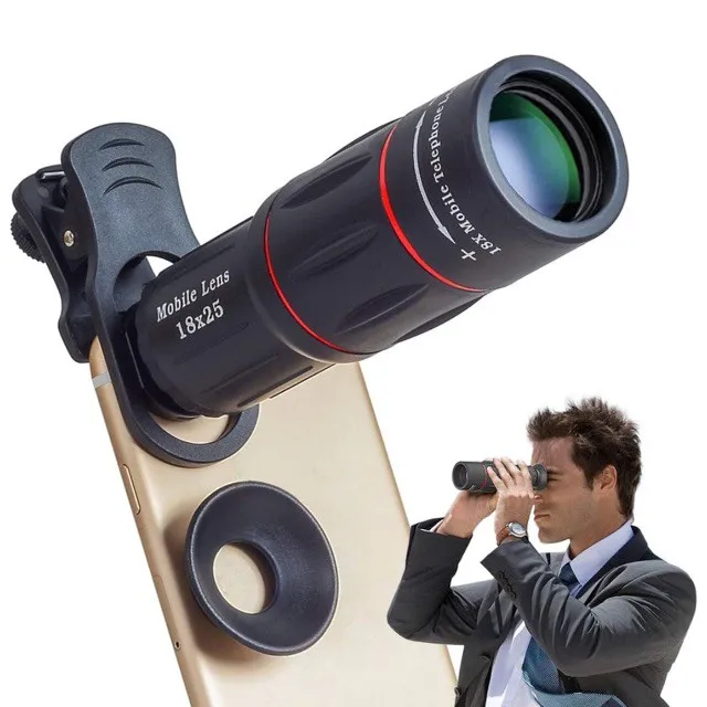 APEXEL Universal 18x25 Monocular Zoom HD Optical Cell Phone Lens ...