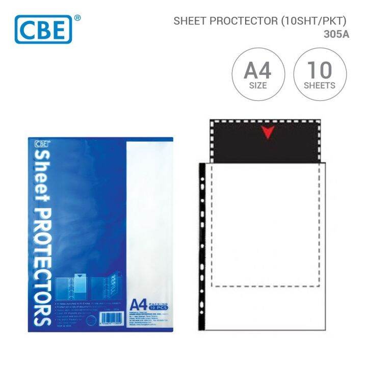 CBE Sheet Protector 305A (A4/ 11 Holes/ 10 Sheets per Pack) For 2/3/4 ...