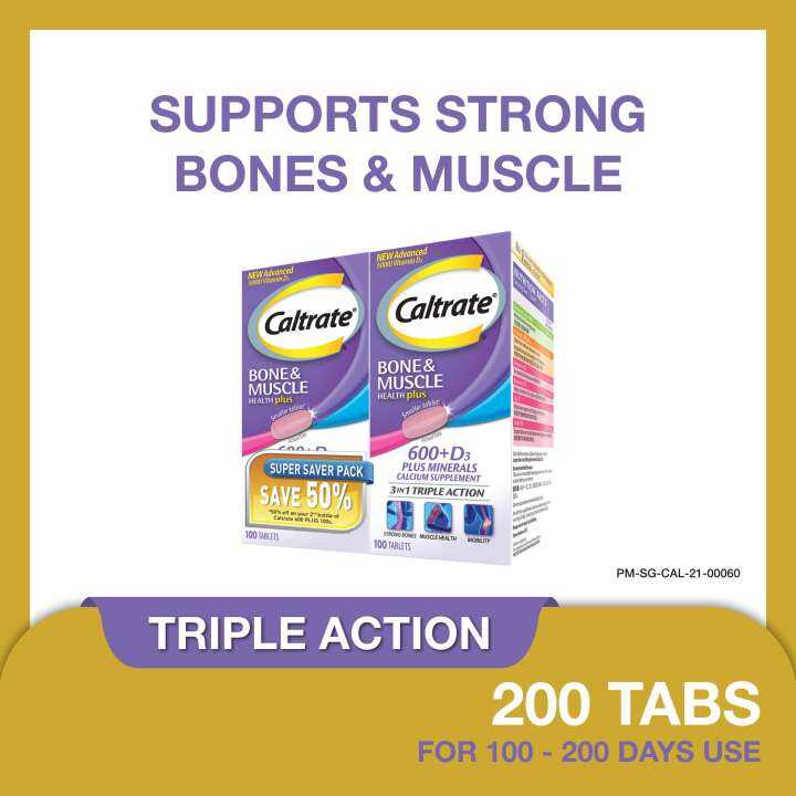 Caltrate Bone And Muscle Health Plus Triple Action Calcium Vitamin D