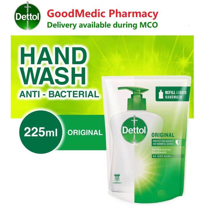 Dettol Antibacterial Original Liquid Hand Wash Refill Pouch 225g ...