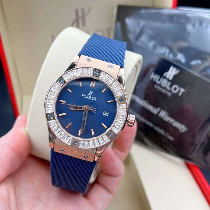 นาฬิกาข้อมือ นาฬิกาผู้หญิงแบรนด์ดังH.....พร้อมกล่อง Box Set สายซิลิโคน ...