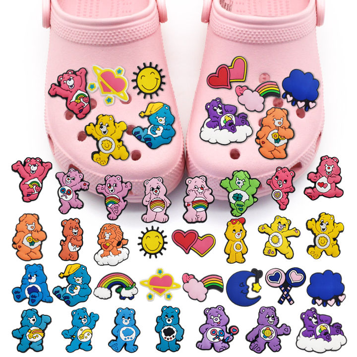 Cute 1PCS Crocs Cartoon American Animated Care Bear Character Jibbitz ...