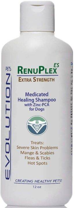 RenuPlex Medicated Dog Mange Shampoo. Antifungal Extra Strength Mange ...