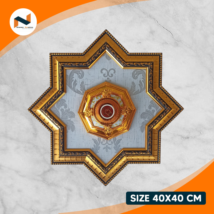 ornamen lampu plafon PVC ukuran 40x40 cm GB 03 bahan premium | Lazada ...