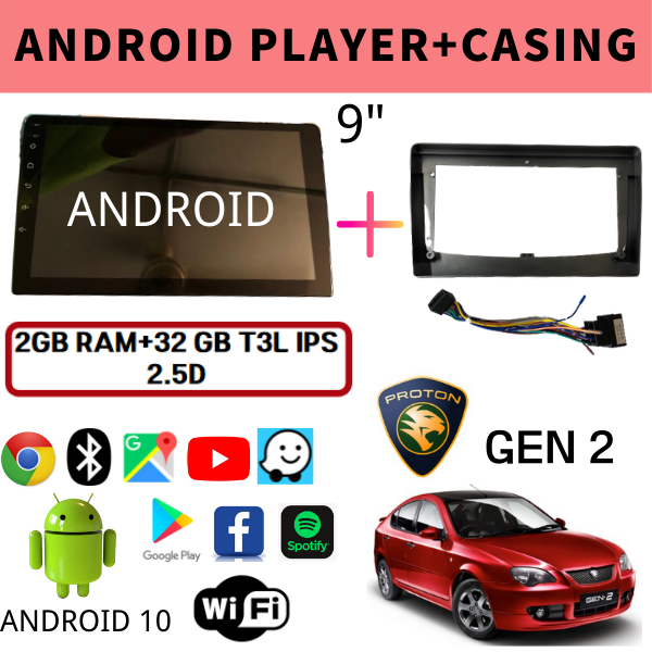 PROTON GEN2 / GEN 2 9" Inch Android 10 Car Android GPS Wifi Bluetooth ...