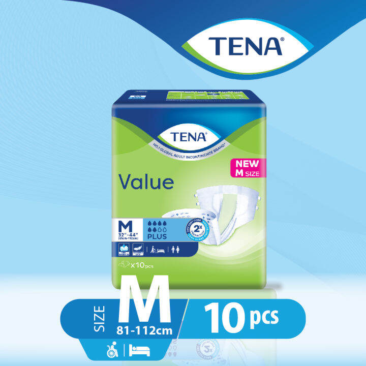 TENA Value Open M 10 Pcs (Popok Dewasa Perekat) | Lazada Indonesia