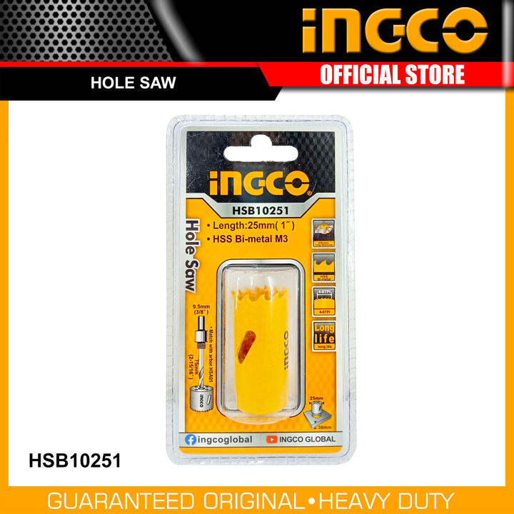 Ingco HSB10251 25mm Hole Saw with HSS M3 Bi-metal Material IHT | Lazada PH