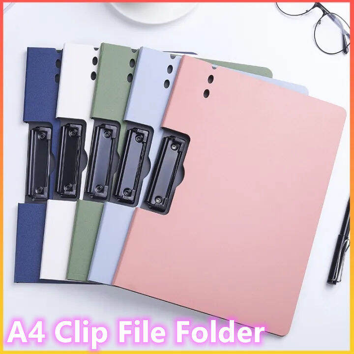A4 Clip File Folder Solid Stationery Portable With Metal Folder School Office | Lazada PH