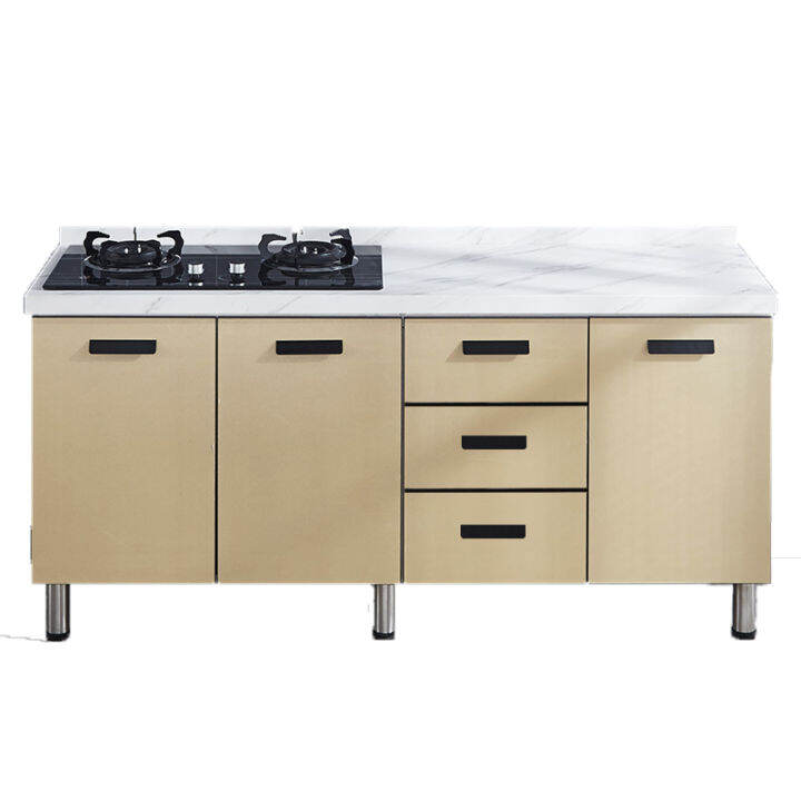 Rock-plate kitchen cabinet assembly household integral marble ...