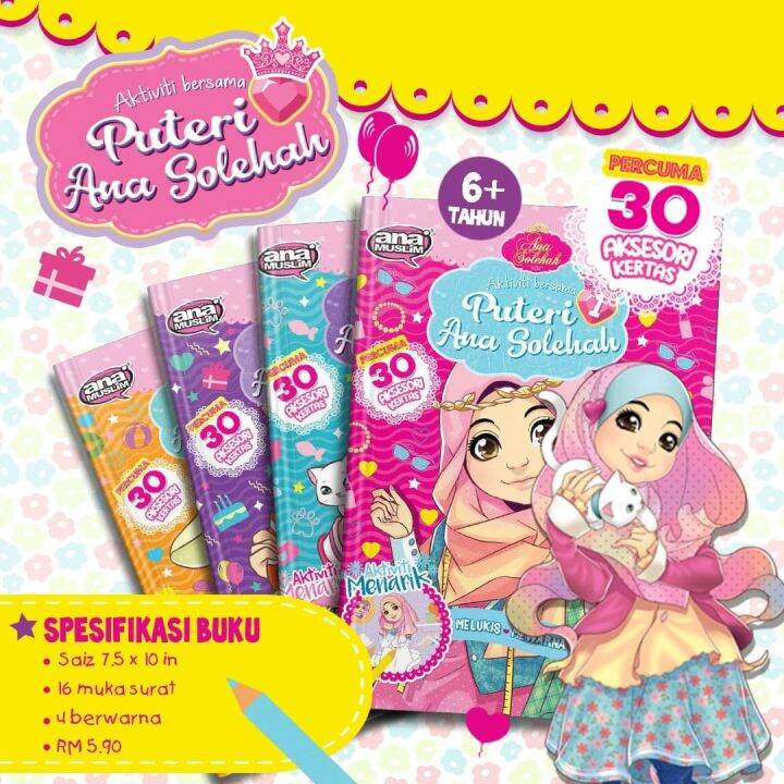 AKTIVITI BERSAMA PUTERI ANA SOLEHAH | Buku Mewarna Budak Perempuan ...