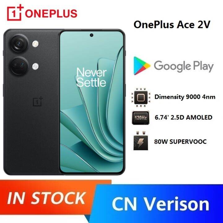 OnePlus Ace 2V 5G Mobile Phone Dimensity 9000 4nm 6.74 2.5D AMOLED 5000mAh 80W SUPERVOOC 64MP ...