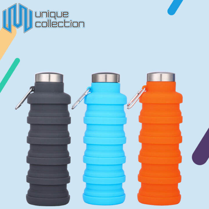 Botol Minum Lipat Spiral Tumbler Silikon Food Grade 500ml | Lazada ...