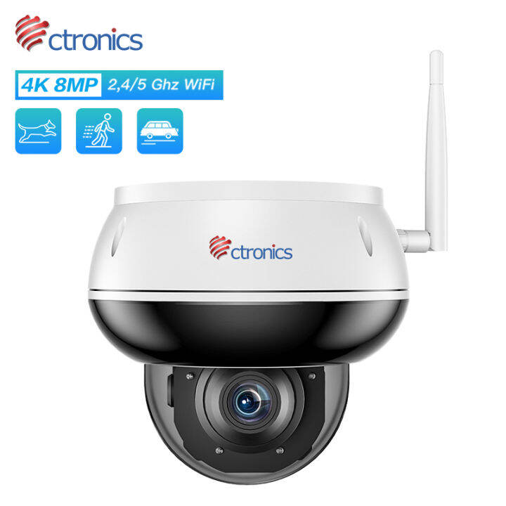 Ctronics 4K 8MP IP Camera PTZ 360 CCTV 5G WiFi Color Night Vision UHD ...