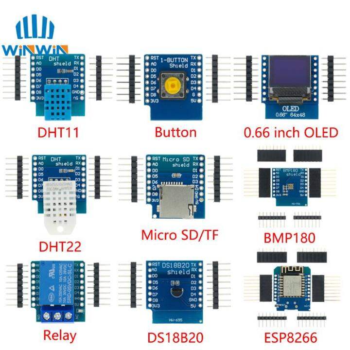 ESP8266 D1 Mini Pro WiFi Development Board NodeMcu WS2812 RGB DHT11 ...