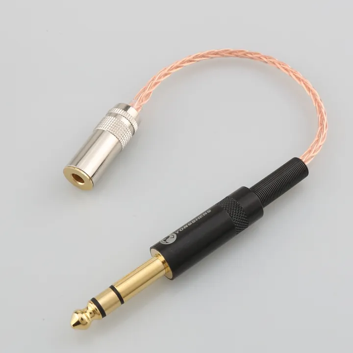 Audiocrast Single Crystal Copper 6.35mm TRS 3pin Male to 4.4mm Balanced Female Audio Adapter ...