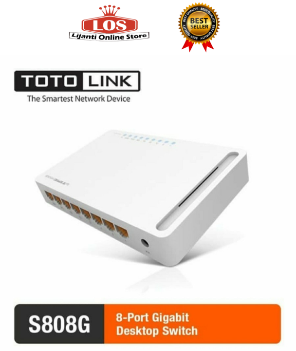 Totolink S808G 8-Port Gigabit Desktop Switch Hub Lan 10/100/1000Mbps ...