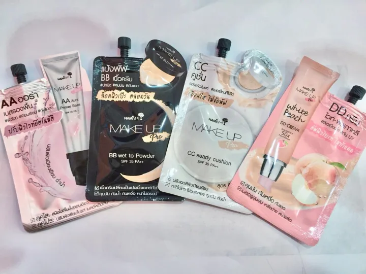 Nami AA เบสรองพื้น+ฺBB แป้งพัฟเนื้อครีม+CC คูชั่น+DD ไวท์พีชเกาหลี ...