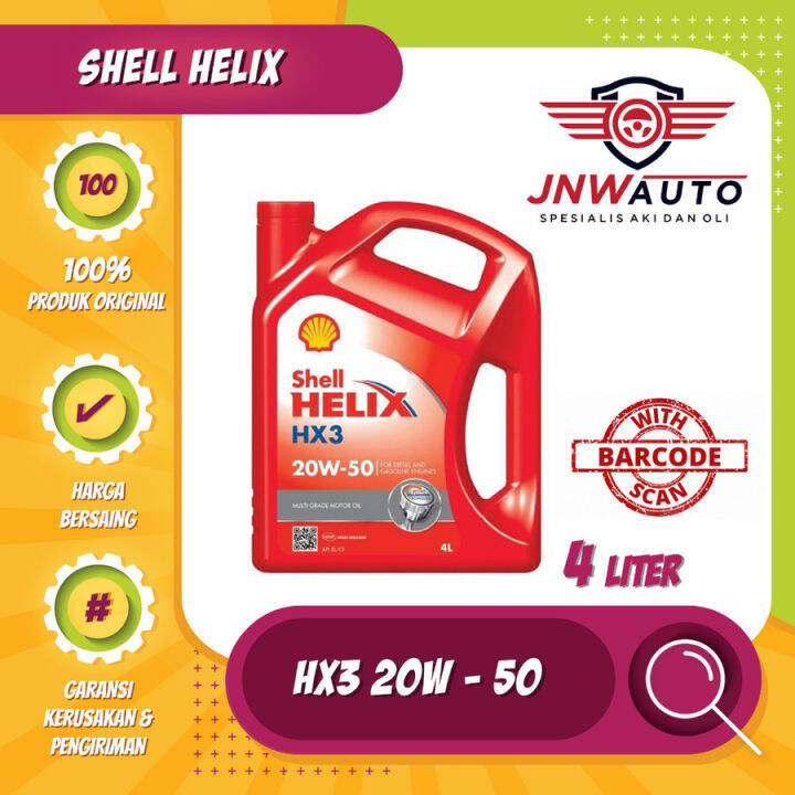 Shell Helix HX3 20W-50 - 4 LITER | Lazada Indonesia