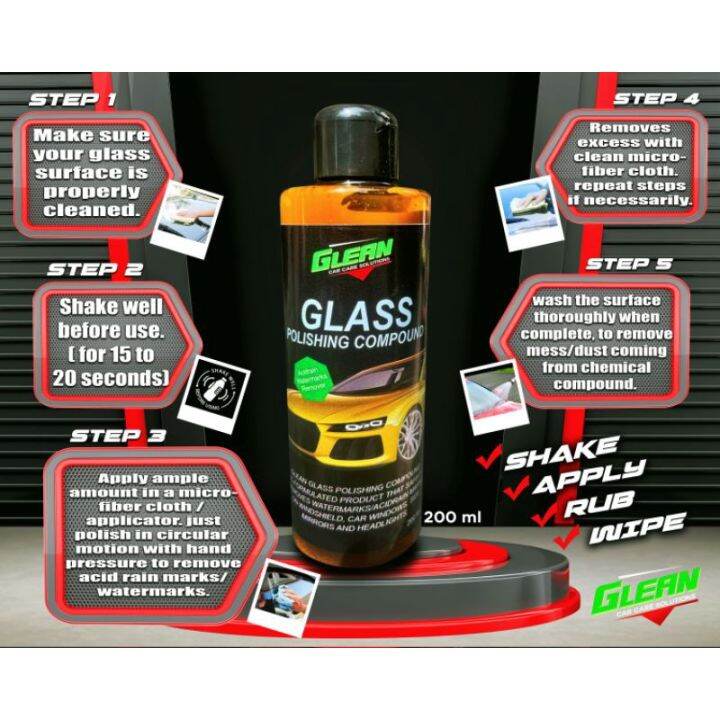 GLEAN GLASS POLISHING COMPOUND( NON-ACID FORMULA) | Lazada PH