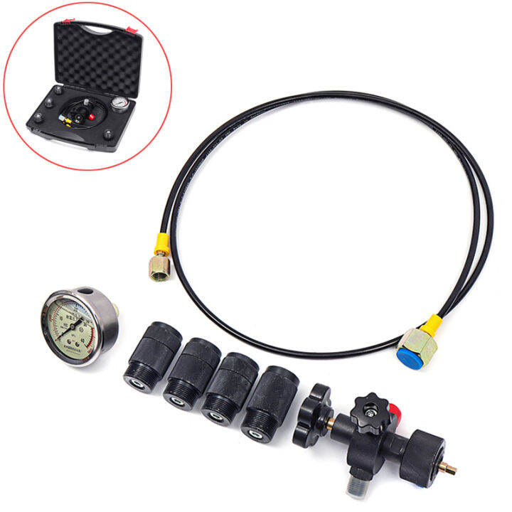 One year warranty Pressure Gauges 0-400Bar 6000Psi Test Kit Gauges Set ...