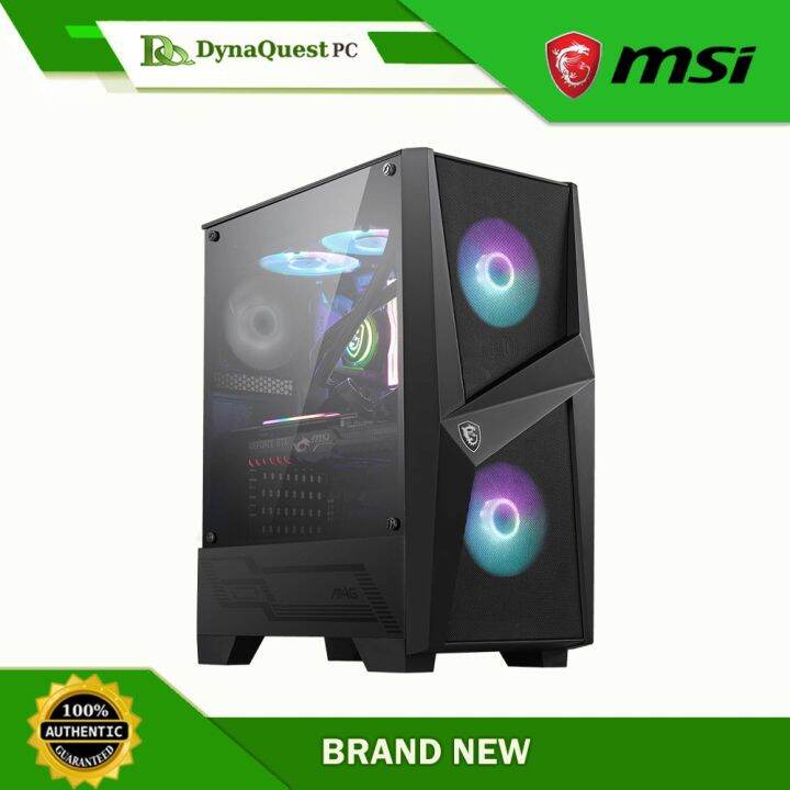 【Ready Stock】 MSI MAG FORGE 100R TG Casing with 120mm ARGB FAN | Lazada PH