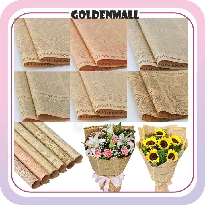 Flower Wrapping Vintage Craft Paper Per Lembar Kertas Craft Kertas ...