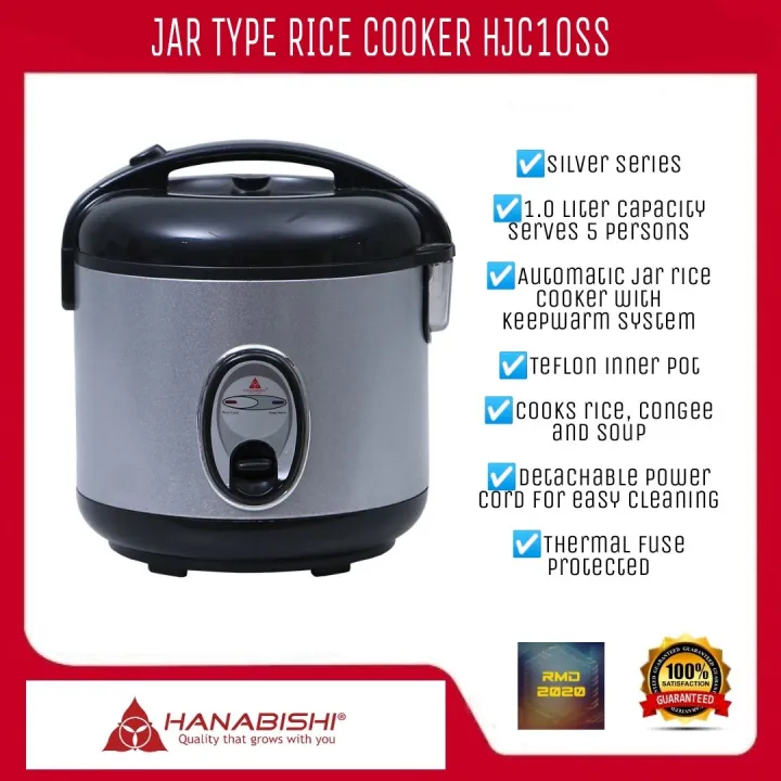 JAR TYPE RICE COOKER HANABISHI HJC10SS | Lazada PH