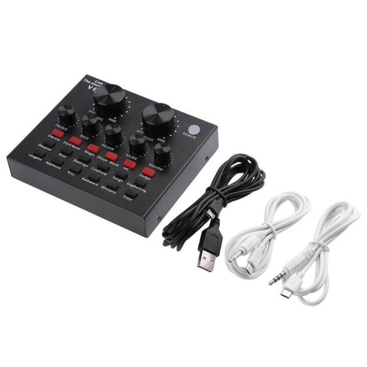 V8 Kad Bunyi Audio Set Antara Muka Luar Usb Live Mikrofon Bunyi Kad ...
