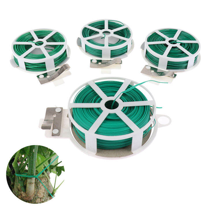 Plant Fixed Rope Garden Wire Plant Twist Tie Green Coated String With ...