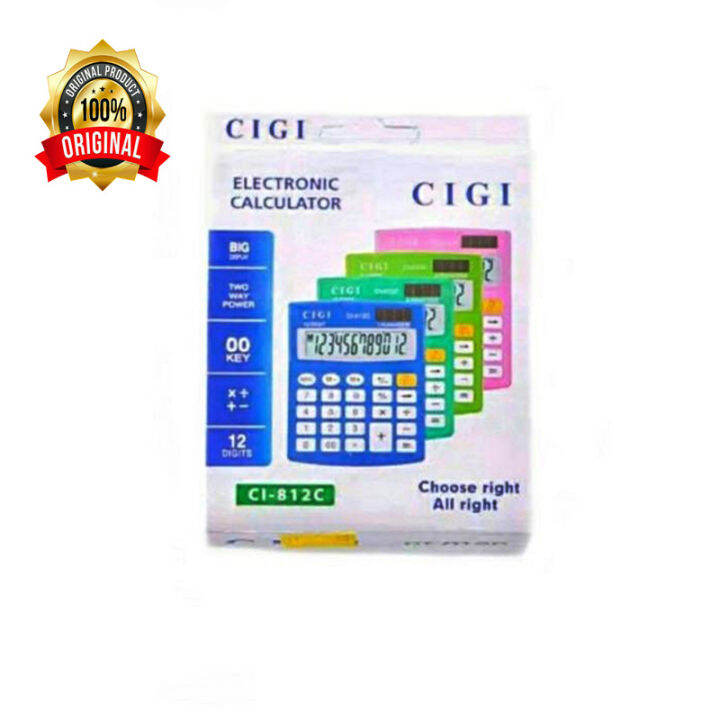 calculator Kalkulator Mesin hitung CIGI CI-812C Bergaransi | Lazada ...