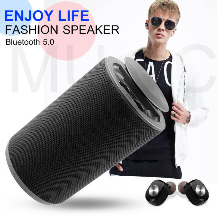 Portable touch digital display Bluetooth headset speaker combo with ...