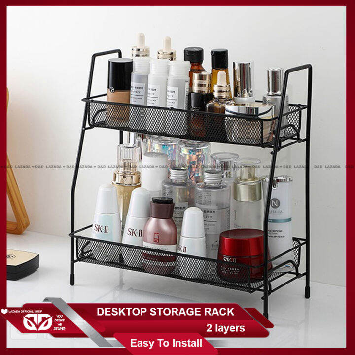 D&D Desktop Double Layer Storage Rack Detachable Iron Kitchen Spice ...