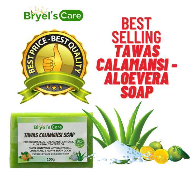 🧼 (3PCS) 100G TAWAS CALAMAN SOAP 100g TAWAS CALAMANSI SOAP with ALOE ...