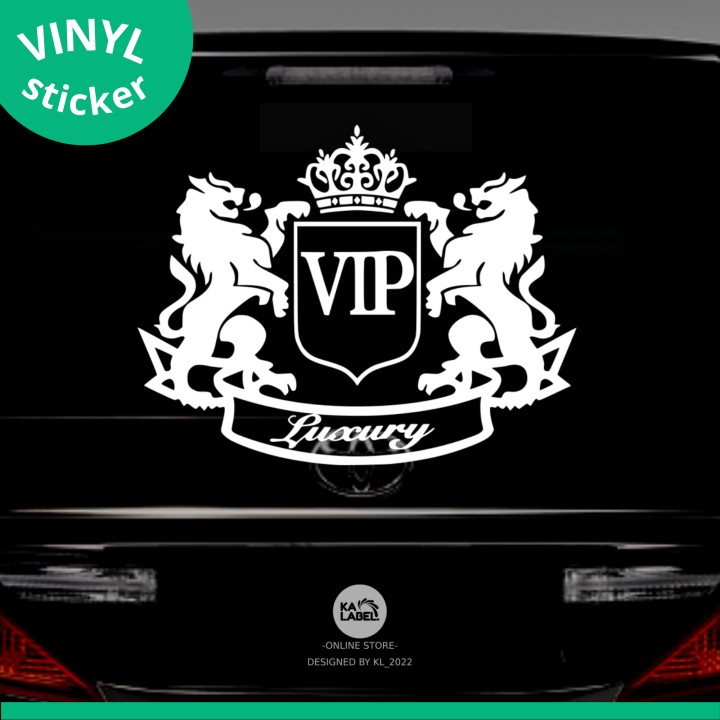 (Ready Stock) Luxury VIP Sticker - Vinyl Decal Sticker for Car / Bike ...