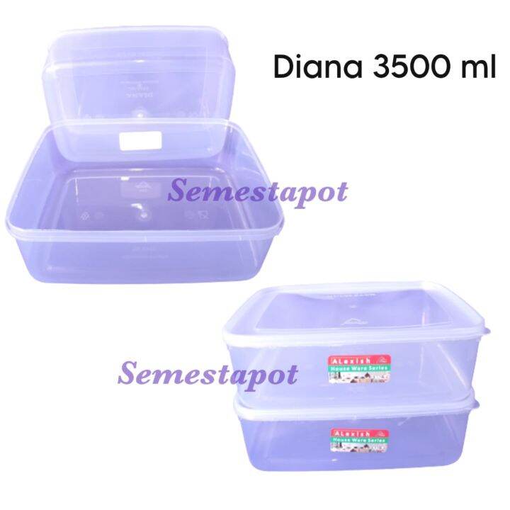 Toples Plastik Sealware DIANA 3500 ml Bening Food Box Kotak Makanan ...