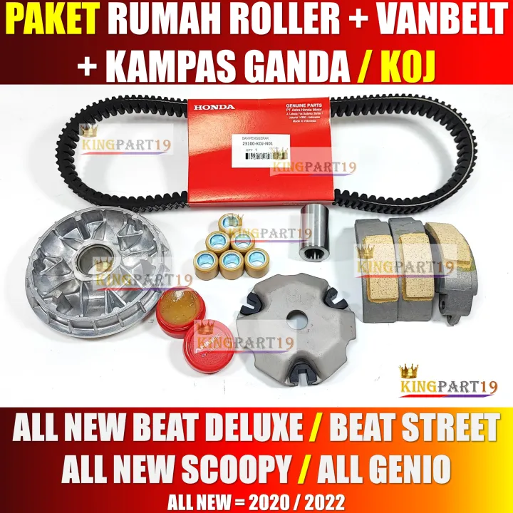 PAKET RUMAH ROLLER KAMPAS GANDA VANBELT BEAT NEW DELUXE NEW BEAT STREET SCOOPY ESP GENIO 2020 ...