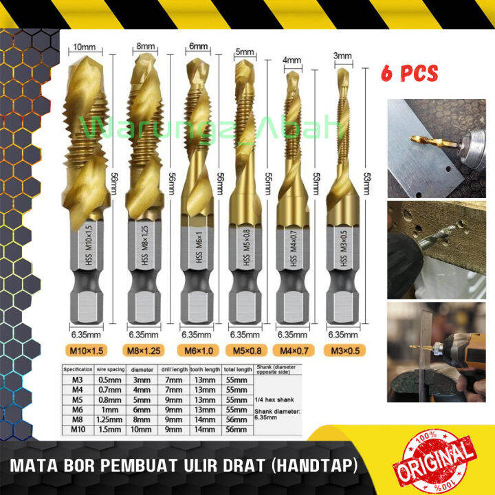 MATA BOR HANDTAP HAND DRILL TAP SENAI SNAI SNEI SCREW HEX TWIST DRILL ...