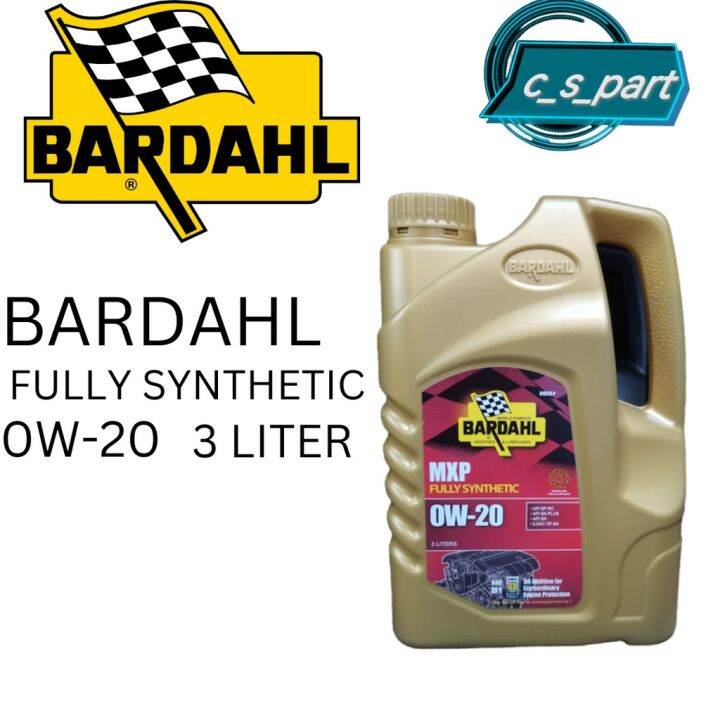 BARDAHL MXP FULLY SYNTHETIC 0W20/0W-20 3 LITER ENGINE OIL | Lazada